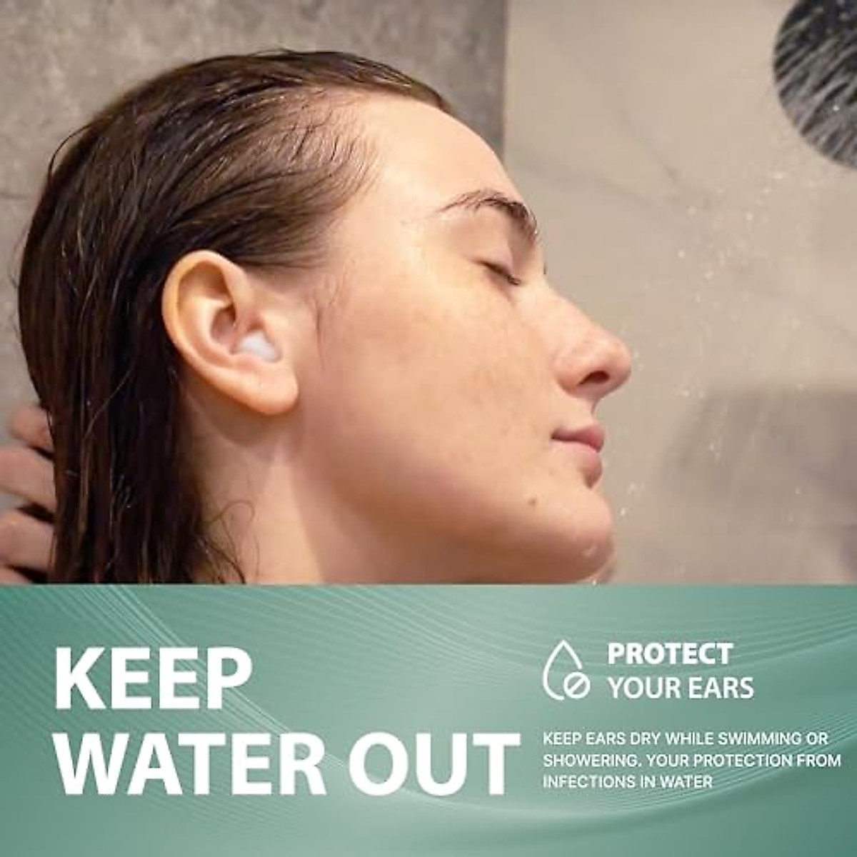 PQ Wax Ear Plugs for Sleep - 6 Silicone Wax Earplugs for Sleeping and Swimming - Gel Ear Plugs for Noise Cancelling, Wax Plugs Protect Ears While Sleeping with Sound Blocking 32 Db (6-Pillows), White