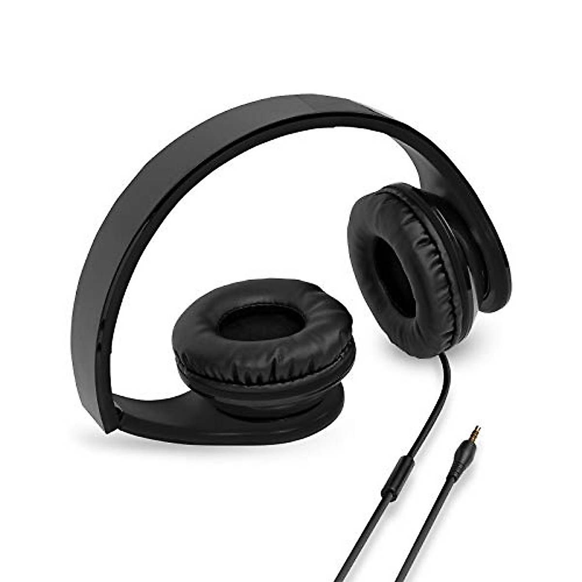EONON Active Noise Cancelling Headphones Wired, Over Ear with Mic, Sound Cancelling Headphones Foldable Lightweight L0326/C1100A/C1100B/L0299A/L0322/L0325 Car DVD Player - A0136B（Black）