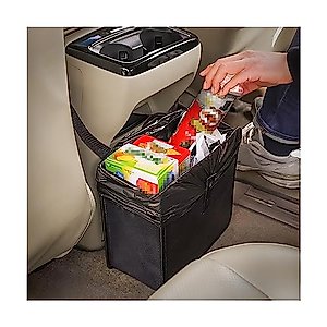 AICEL Car Foldable Trash Can, Multipurpose Large Capacity Storage Bag Organizer, Hanging Waterproof Leakproof Garbage Can, Car Interior Accessories Automotive Traveling Portable Trash Bin
