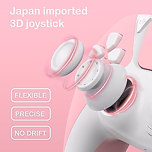 Ymir Controller for PS4 Controller, BELOPERA Controller fits Playstation 4 Controller with Turbo/Back Paddle/Upgraded Joystick, Modded Wireless Controler Ps4 Gamepad Supports PC/Steam/iOS/MAC, Pink