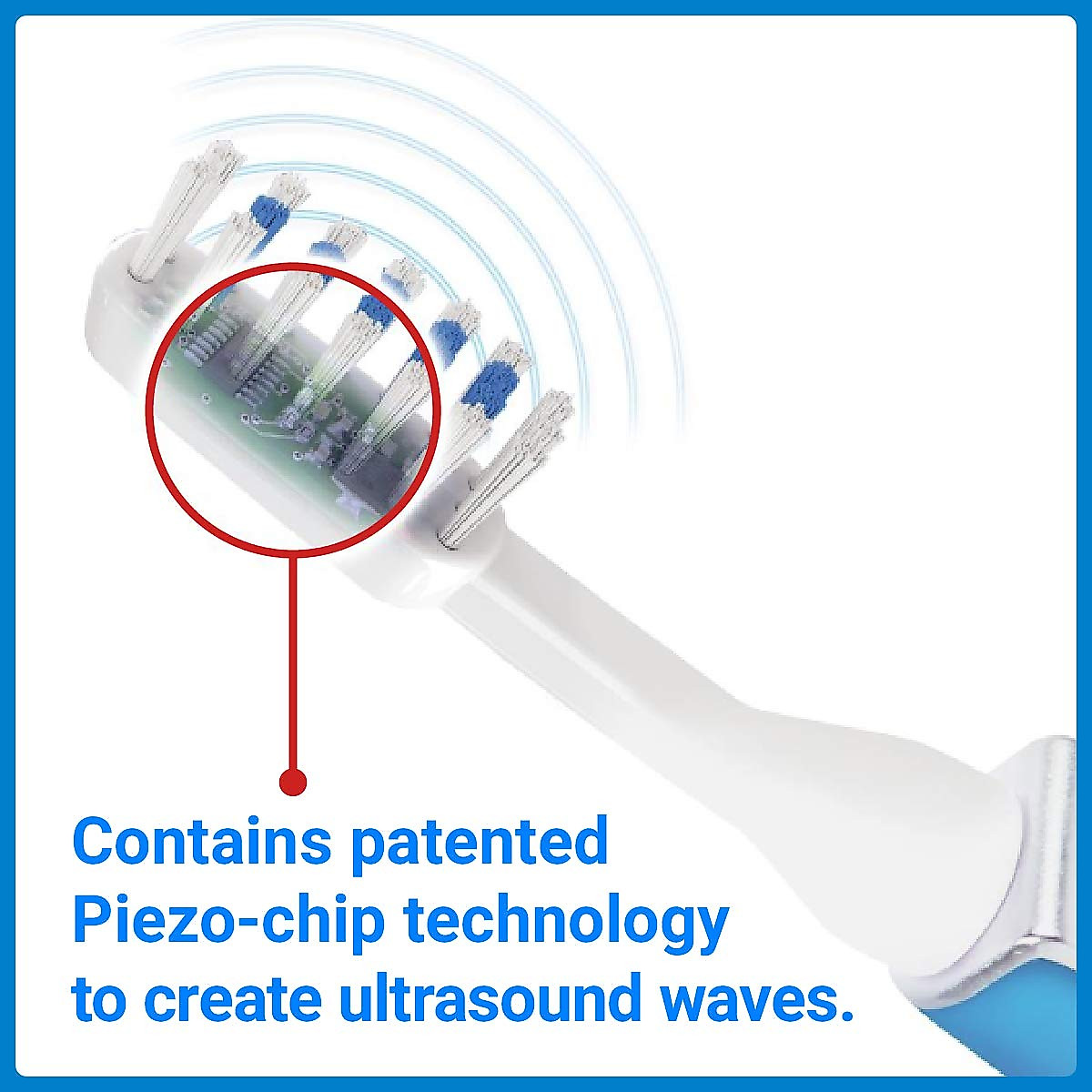 Emmi-dent Metallic/Professional 2-Pin Bristle-Head Attachments - Electric Toothbrush Replacement Heads. Cleans with Ultrasound Waves (Wave 4 Pack)