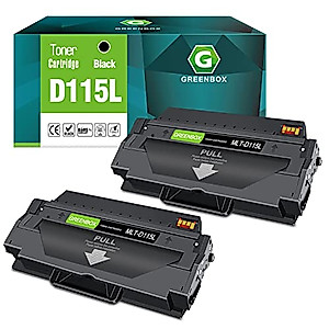 GREENBOX Compatible Toner Cartridge Replacement for Samsung 115 115L MLT-D115L High Yield for Xpress SL-M2830DW SL-M2880FW SL-M2820DW SL-M2870FW SL-M2620 SL-M2670 Printer (Black, 2 Pack)
