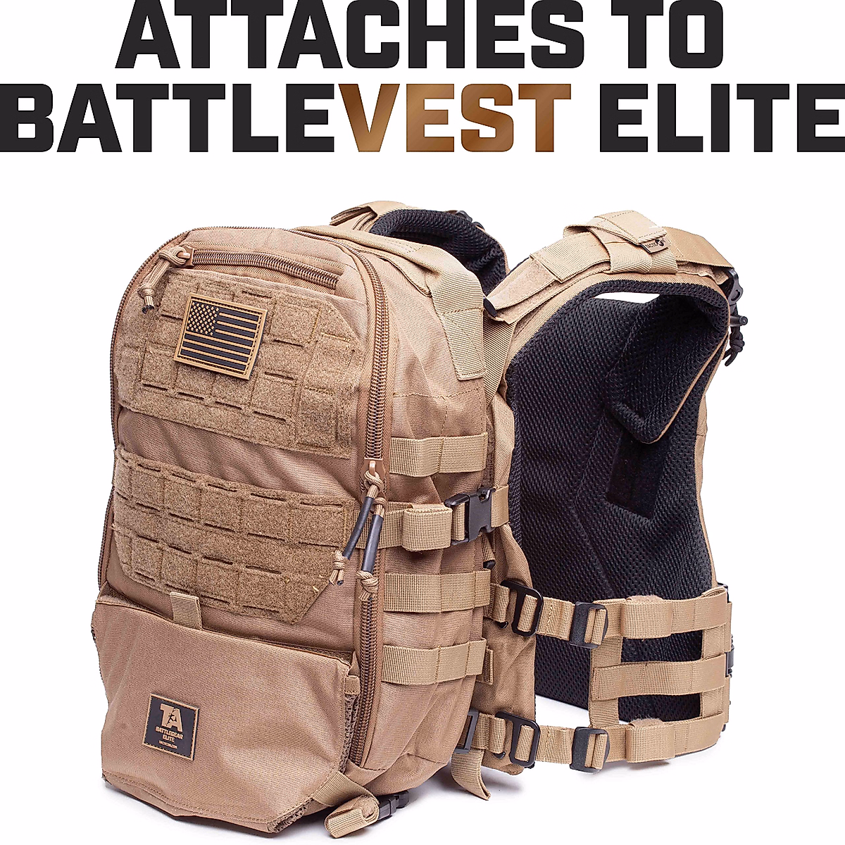 BattlePack Elite | Standalone and Tactical Vest Backpack | Combat Veteran Owned Company | 1 Day Assault Pack | Outdoors Pack