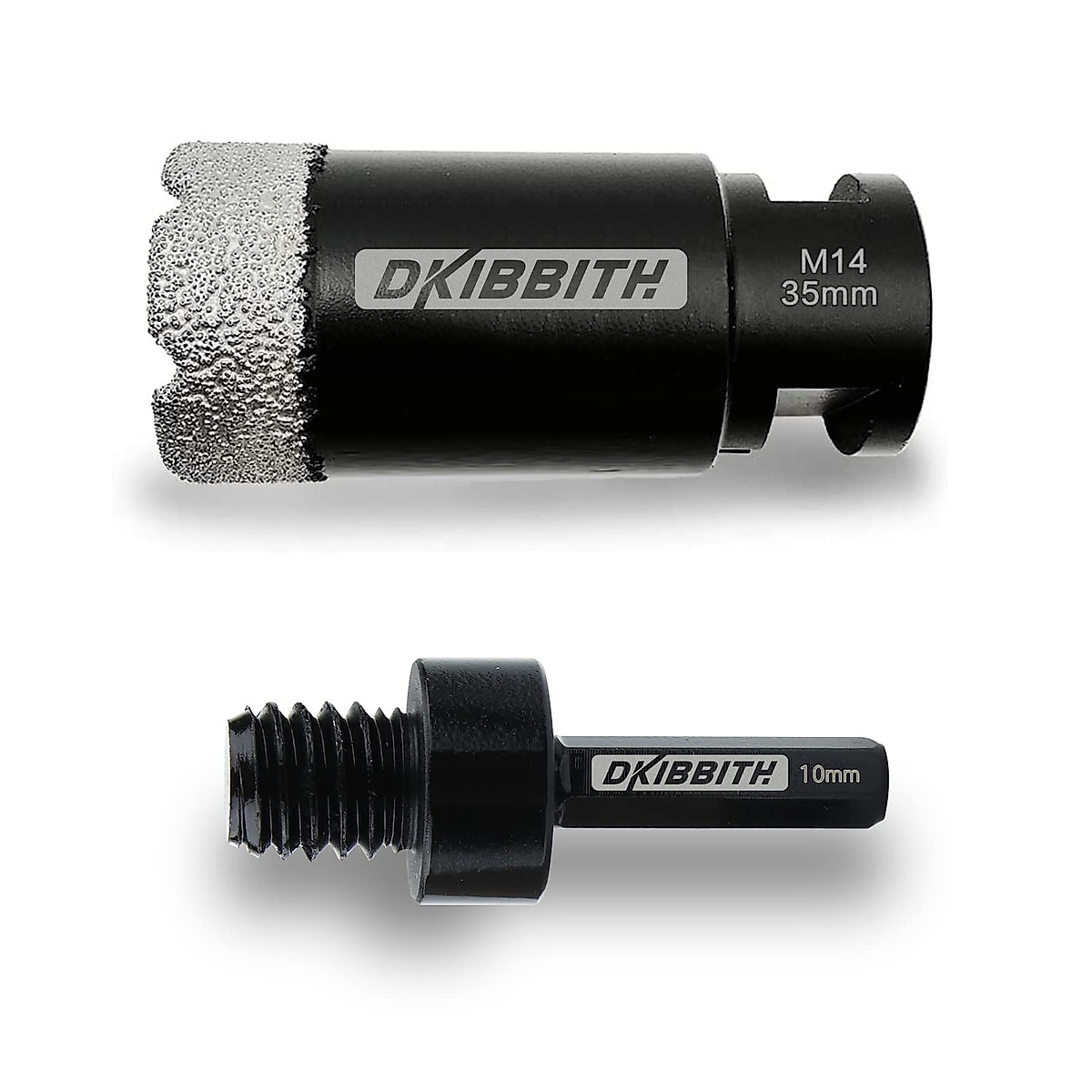 Dry Diamond Core Drill Bits 1-3/8 Inch (35mm) Tile Hole Saws for Porcelain Ceramic Tile Marble Brick Hole Saw with 5/8-11 Thread Plus 3/8 Inch Hex Shank Adapter