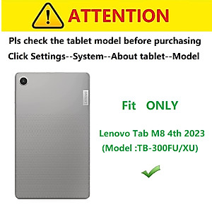 Maomini for Lenovo Tab M8 4th Gen Case 2023 Release 8.0 inch Tablet (TB-300FU / TB-300XU),Kickstand Heavyduty Armor Defender Cover (Blue)