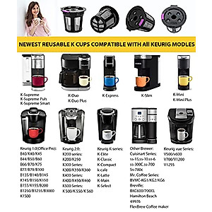 MaxRona Reusable K Cups for Keurig Supreme Multistream Series-4 Packs Universal compatible with Keurig Reusable Coffee Pods-Leakproof Refillable K Cups for All Keurig 2.0 & 1.0 Brewers, BPA Free