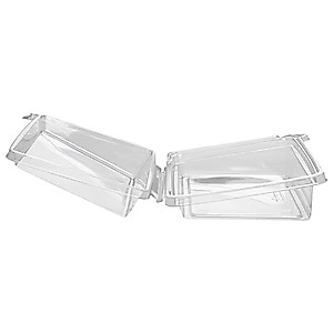 Restaurantware Tamper Tek 6.8 x 5.7 x 1.7 Inch Rectangle Take Out Containers 100 Durable Sandwich To-Go Containers - Tamper-Evident Freezable Clear Plastic Sandwich Containers With Hinged Lids