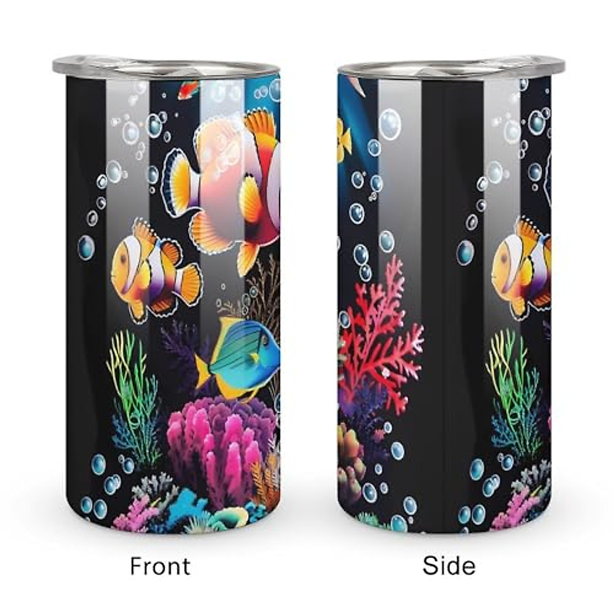 Tropical Fish Funny Coffee Mug Stainless Steel Travel Insulated Tumbler Double Wall Water Cup 10 Oz