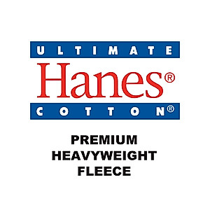 Hanes Men's Spread neck Ultimate Cotton Heavyweight, Long Sleeve, Charcoal Heather, Medium