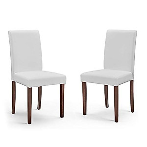 Modway Prosper Faux Leather Dining Side Chair Set of 2, White
