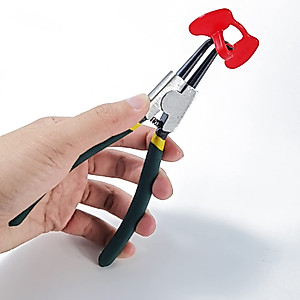 ROYHOO 101PCS Pinless Peepers with Pliers Chicken Peepers Pheasant Poultry Blinders Spectacles Anti-Pecking Eye Glasses Pliers Tool for Pet Middle