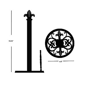 Home Basics PH44395 Cast Iron Fleur De Lis Paper Towel
