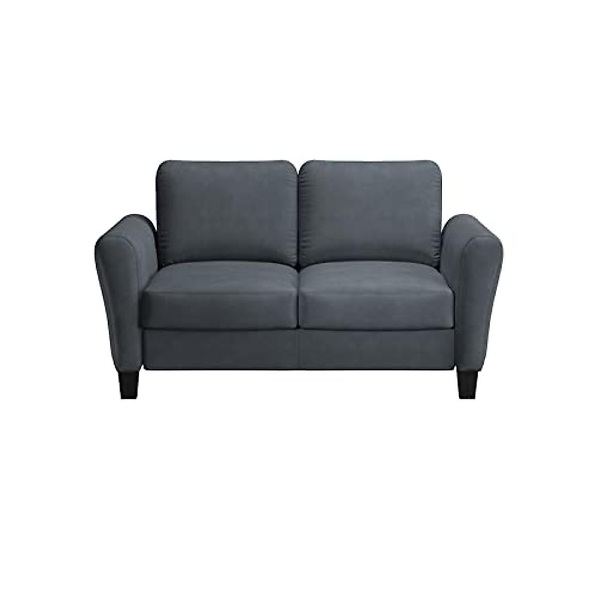 Lifestyle Solutions Watford Loveseat, 56.3" W x 31.5" D x 33.9" H, Dark Grey
