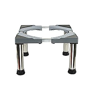 Stand for Fridge freezer Heightened 10" Adjustable Machine Stand Length/Width 17"-25" Air Conditioner Base Pedestal for Dishwasher Wooden Barrel, Prevent Scratch Dent (Legs:10",4Legs)