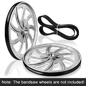 Urethane Band Saw Tires 14 inch Diameter, 2 Pack 14" x 1" x 0.095" Compatible with Branded Bandsaws including Jet Powermatic Grizzly Craftsman etc.