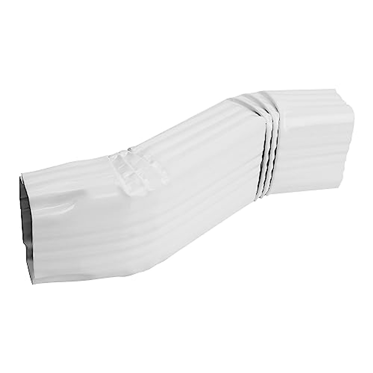 Gutter Downspout Elbow Extensions Offset 2x3 - White S-Shape [Leader Style A ]