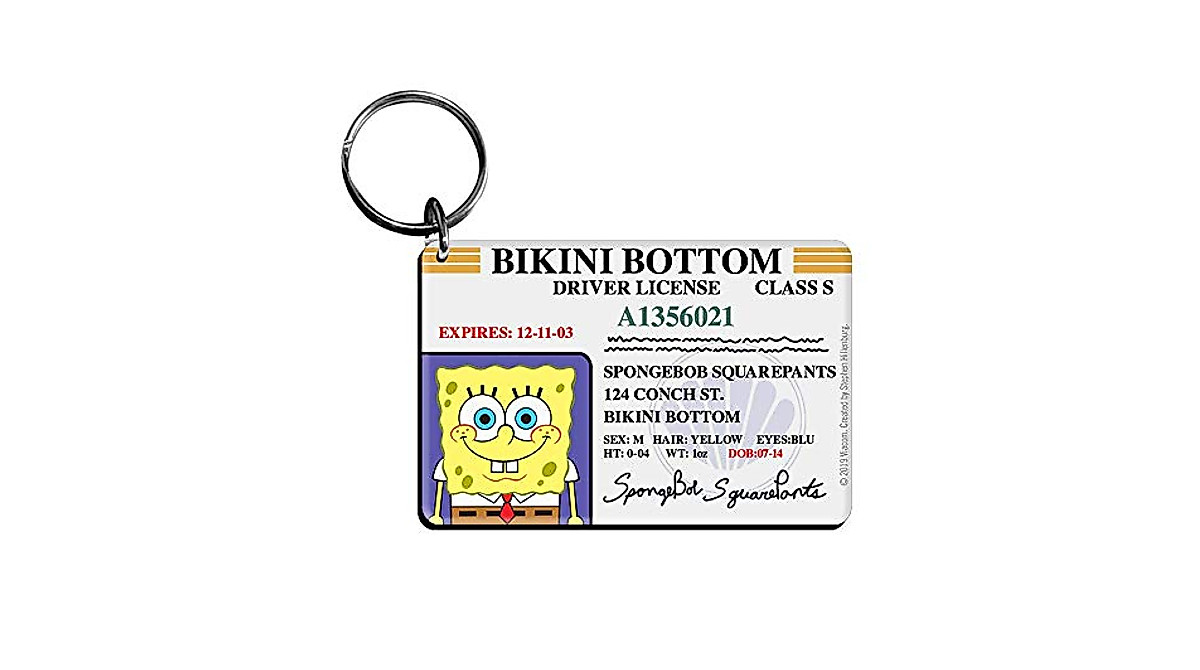 SpongeBob Bikini Bottom Drivers License Keychain Bundle - 3 Pack