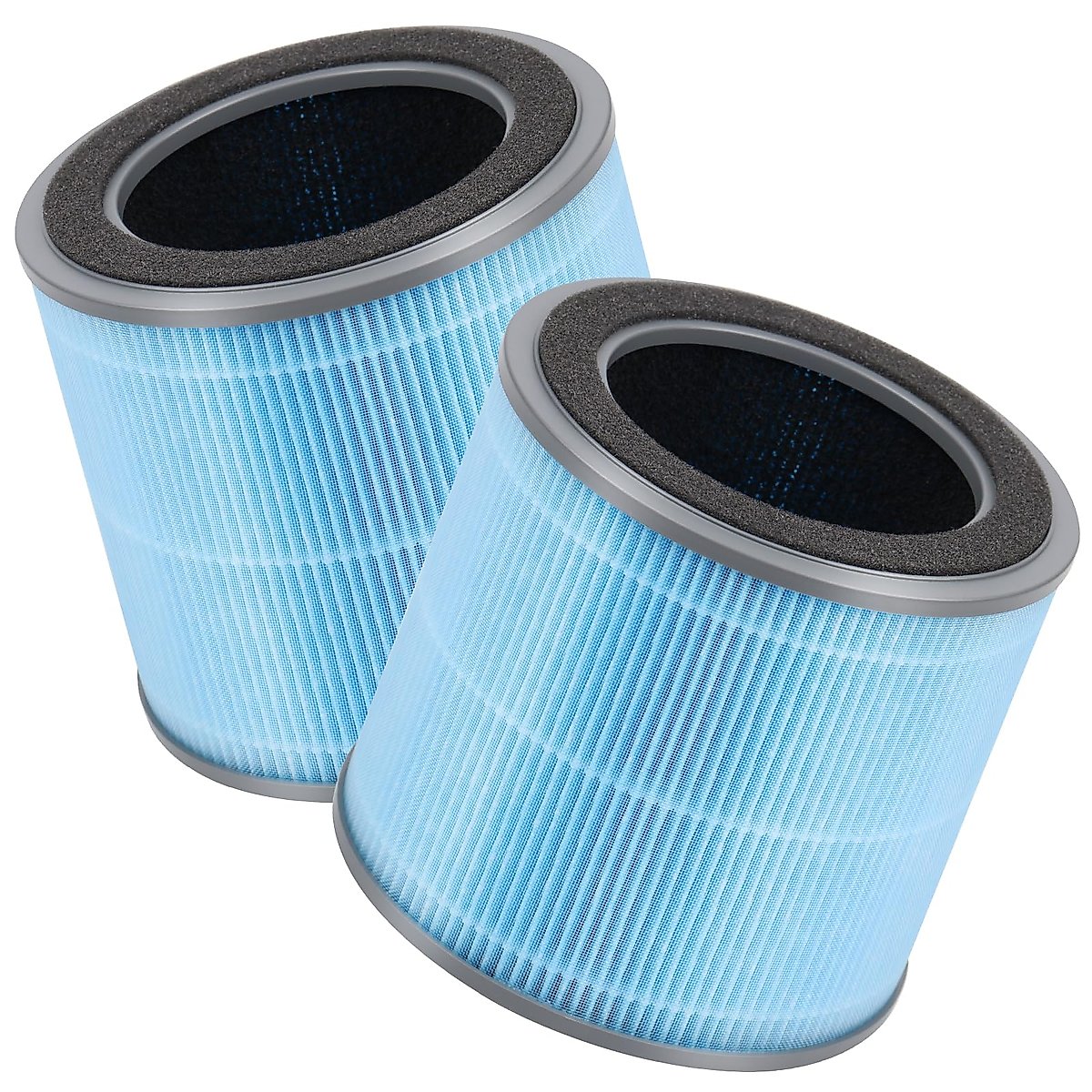 Breabetter 2-Pack H201 True HEPA Replacement Filter Compatible with Homvana H201 Purifier and also compatible with TEC.Bean JH50G-M, 3-in-1 True HEPA Filters