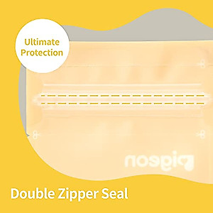 Pigeon Breast Milk Storage Bag, Disposable Self Standing Bag, 5 Colourful Design, 50 Pcs (Pack of 2), 6 Oz