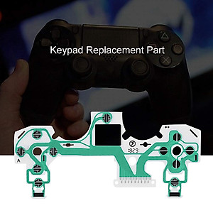 PUSOKEI 10Pcs Conductive Film Repair Part for PlayStation 4 Controller,Replacement Buttons Ribbon Circuit Board,Replacement Keypad Repair Pads Flexible Controller Membrane Conductive Film.