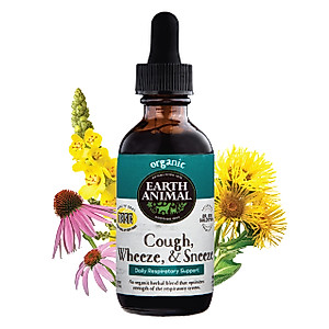Earth Animal Herbal Remedies Cough, Wheeze & Sneeze for Dogs & Cats, 2 fl oz