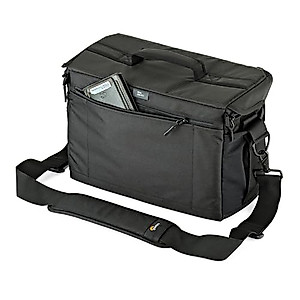 Lowepro LP37142, Nova 200 AW II Messenger Case, Camera Bag, Customizable, Portable, Fits 1-2 Pro DSLR with attached 24-105mm, Compact Drone, 3-5 Additional Lenses, Flash, Black