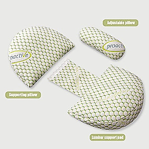 Pregnancy Pillows for Pregnant Women, Cotton Soft Maternity Pillow for Sleeping, Pregnancy Body Pillow Support for Back, Leg and Belly Detachable and Adjustable Pillow Cover (Pink Small)