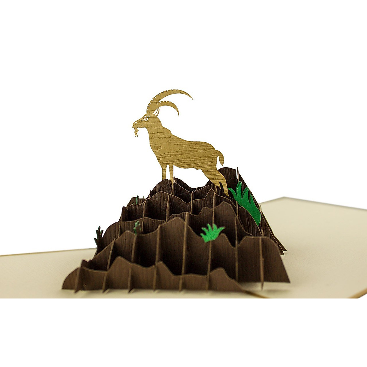 Birthday Card Hiking, pop up Card Mountains and Goat, Birthday Greetings for him for her, Happy Birthday Gift, Surprise Holiday Card, Holiday Invite, Hiking Mountaineering Invitation, H09