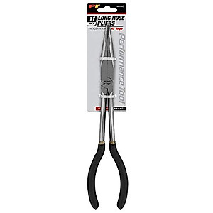 Performance Tool W1045 11-Inch Long Reach 45-Degree Bent Long Nose Pliers, Black