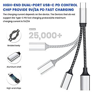 USB C OTG USB C Splitter USB C to USB Adapter with 18W PD Charging Compatible for Samsung GalaxyS22 Note10 Switch Google Chromecast with Google TV 2020 Pi-KVM 3D Printer Octo4a LGG8 Google Pixel4 XL
