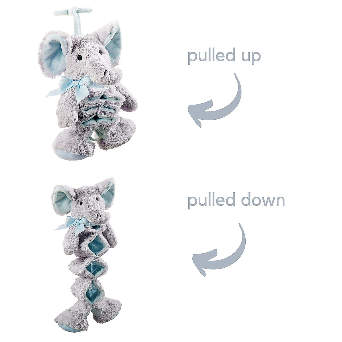 Lil' Llama Baby Musical Pull Toy - Infant Baby Elephant Musical Toy for Crib or Playpen Plays Brahms Lullaby - Entertain Baby with Music – Pull-Down Musical Toy - Soft Pull String Musical Toy