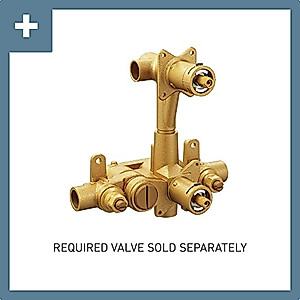 Moen Align Matte Black Moentrol 3-Function Diverter Transfer Valve Trim Kit, Bathroom Double Shower Handle, Valve Required, T3290BL