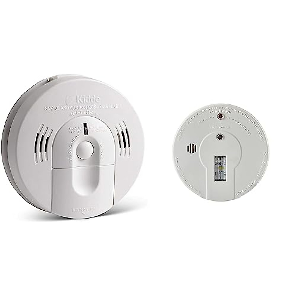 Kidde Smoke & Carbon Monoxide Detector with Voice Alerts, Battery Powered, Combination Smoke & CO Alarm & Smoke Detector with Safety Light for Hearing Impaired, Battery Operated Smoke Alarm