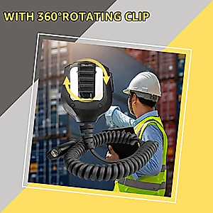 Retevis RT48 Shoulder Speaker Mic, IP54 Waterproof Microphone Compatible with Ailunce HD1 Retevis RT47 RT82 RT83 RT87 RT29 RB23 RT47V RB46 TYT2017 Walkie Talkies (1 Pack)