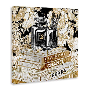 Stupell Industries Glam Designer Accessories Women's Fashion Book Detail, Designed by Ziwei Li Wall Art, 17 x 17, Canvas