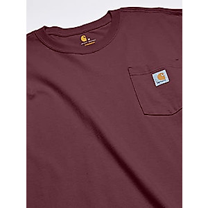 Carhartt Men's Loose Fit Heavyweight Long-Sleeve Pocket T-Shirt, Port, TLL-4XL