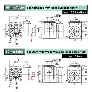 KACOME High Load Rounders Hollow Rotary Table Reducers Motorized Rotary Table Indexing Plate Replacements DD Motorized Cam Dividers(60 Table-20kg Load,14mm Input)
