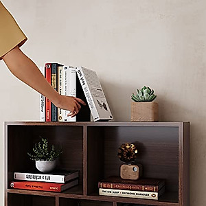 WAHEY Bookcase, 8 Cube Open Storage Display Bookshelf with Legs, HOFB012