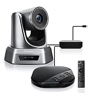 Tenveo PTZ Video Conference Camera 10X Optical Zoom 1080p Full HD USB Webcam with Remote Control for YouTube/Twitch/OBS Live Streaming Skype/Zoom/Teams Meeting Business Church Events Education