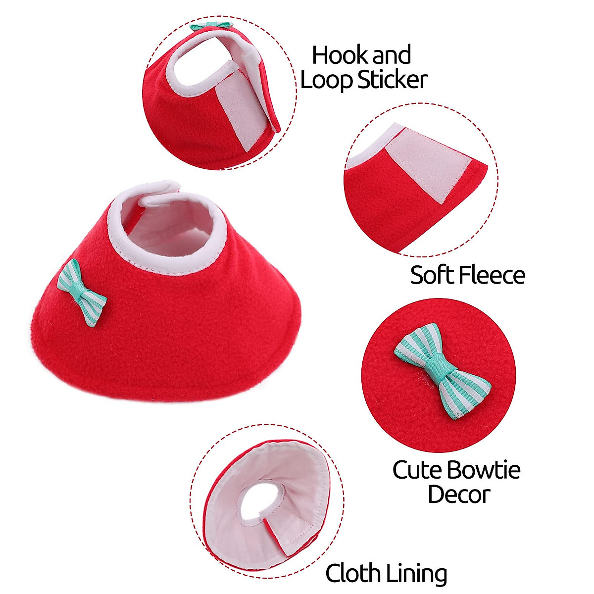 Bird Cone Collar 4 Pcs Set Pet Parrot Anti-bite Elizabethan Collars Protective Anti-Grab Feather Wound Healing Recovery Cones for Lovebird Cockatiel Budgerigar Parakeet Yellow Blue Red Green