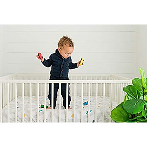 100% Cotton Fitted Crib Sheet - Premium Baby Bedding - Soft, Breathable & Durable - Cars Print