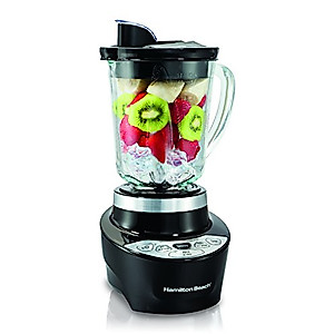 Hamilton Beach Smoothie Smart Blender with 5 Speeds & 40 oz Glass Jar, Black (56206)