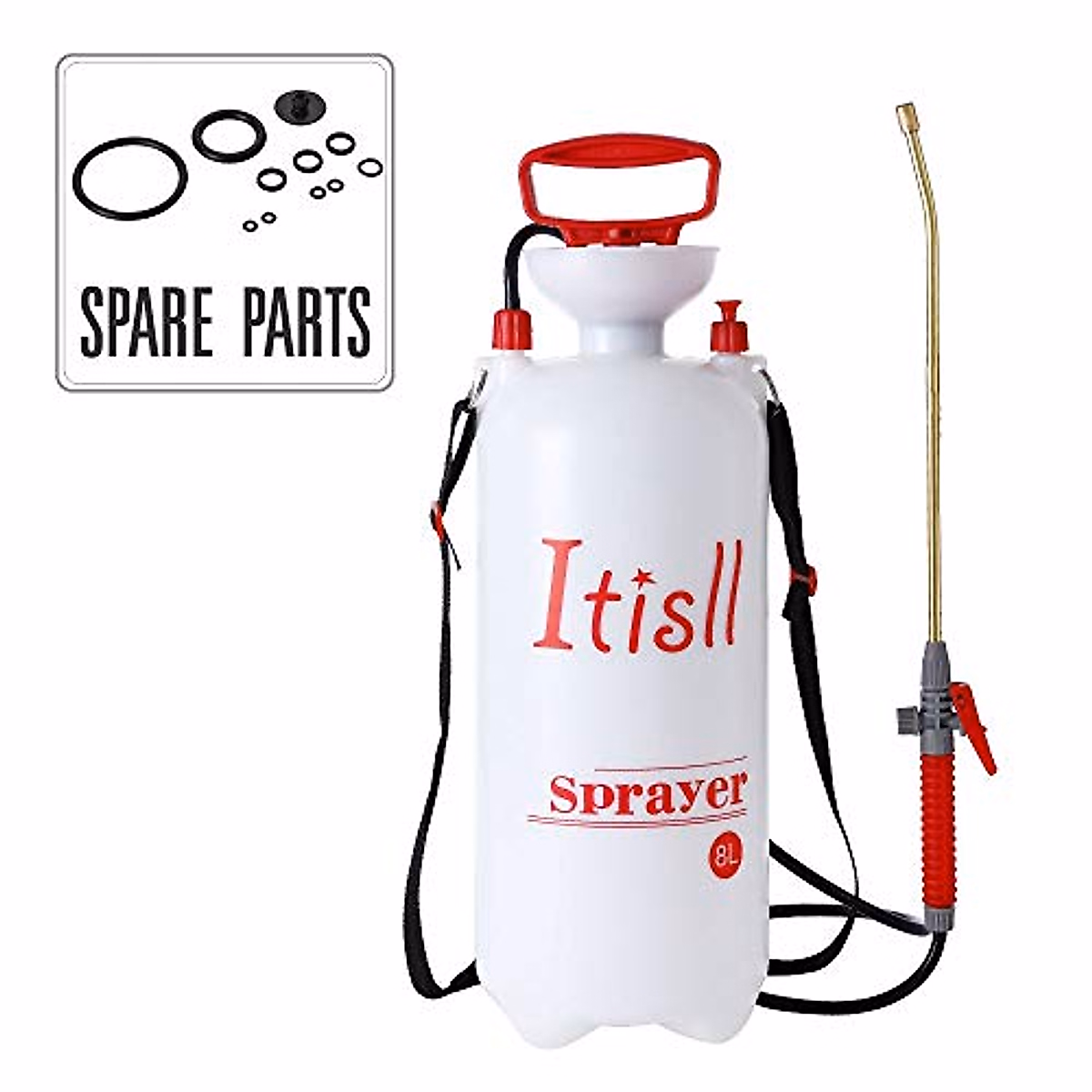 ITISLL Garden Pump Sprayer Replacement Accessories Include Brass Wands,Hoses and Handle,Triggers for Portable Patio and Lawn Sprayers.(Only for ITISLL 1Gallon,1.3Gallon,1.5Gallon,2Gallon)