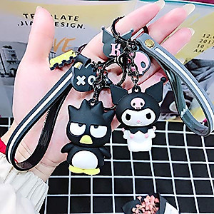 PaPiJoJo Cute Keychains for Women/Girls, Cinnamoroll Kawaii Anime Key Chain Accessories Wristlet Keychain for Backpack Handbag Car Keys