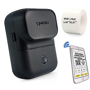 YiHERO YP10 Mini Label Printer Thermal Bluetooth Portable Label Maker-Compatible with Android & iOS, Multifunction for Business Clothing Mailing Office Home