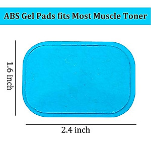 KASBEE ABS Gel Pads, 50PCS Muscle Stimulator Pads Replacement for Ultimate Muscle EMS Toner Abdominal Belt Belly Thigh Flab Arm Leg Waist Workout Trainer Machine