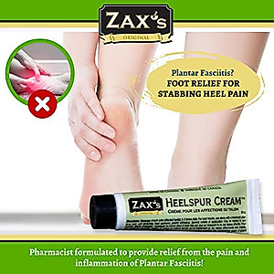 ZAX'S ORIGINAL Heelspur Cream - All Natural Foot Pain Relief Cream for Plantar Fasciitis, Heel Spurs, Shin Splints, Achille's Injuries and Morton's Neuroma - Foot Pain Cream for Sport Injuries (35g)