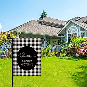 Funny Garden Flag Hanging Quote Burlap Vertical Welcome to Shitshow Flags Outdoor Decoration Double Sided Home Farmhouse Decor12.5 x 18 Inch