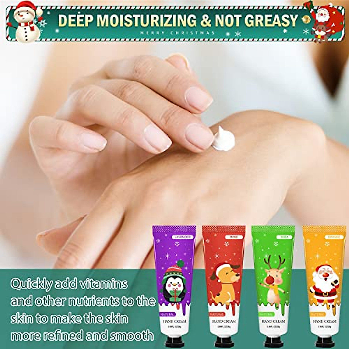 SenseYo Hand Cream Gift Set Natural Plant Fragrance Shea Hand Lition for Dry Cracked Hands Christmas Gifts for Women Mom Girls, Unique Christmas Stocking Stuffers, 8 Different Fragrances