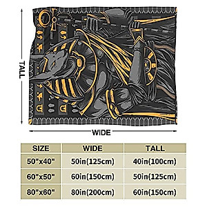 Ancient Egypt Hieroglyph Egyptian God Anubis Blanket Ultra-Soft Throw Blankets for Couch Bed Living Room(50 X 40,60 X50,80 X60 Inch)